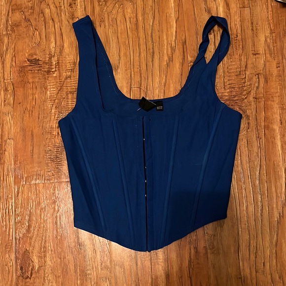 Tops | Royal Blue Corset Top | Poshmark